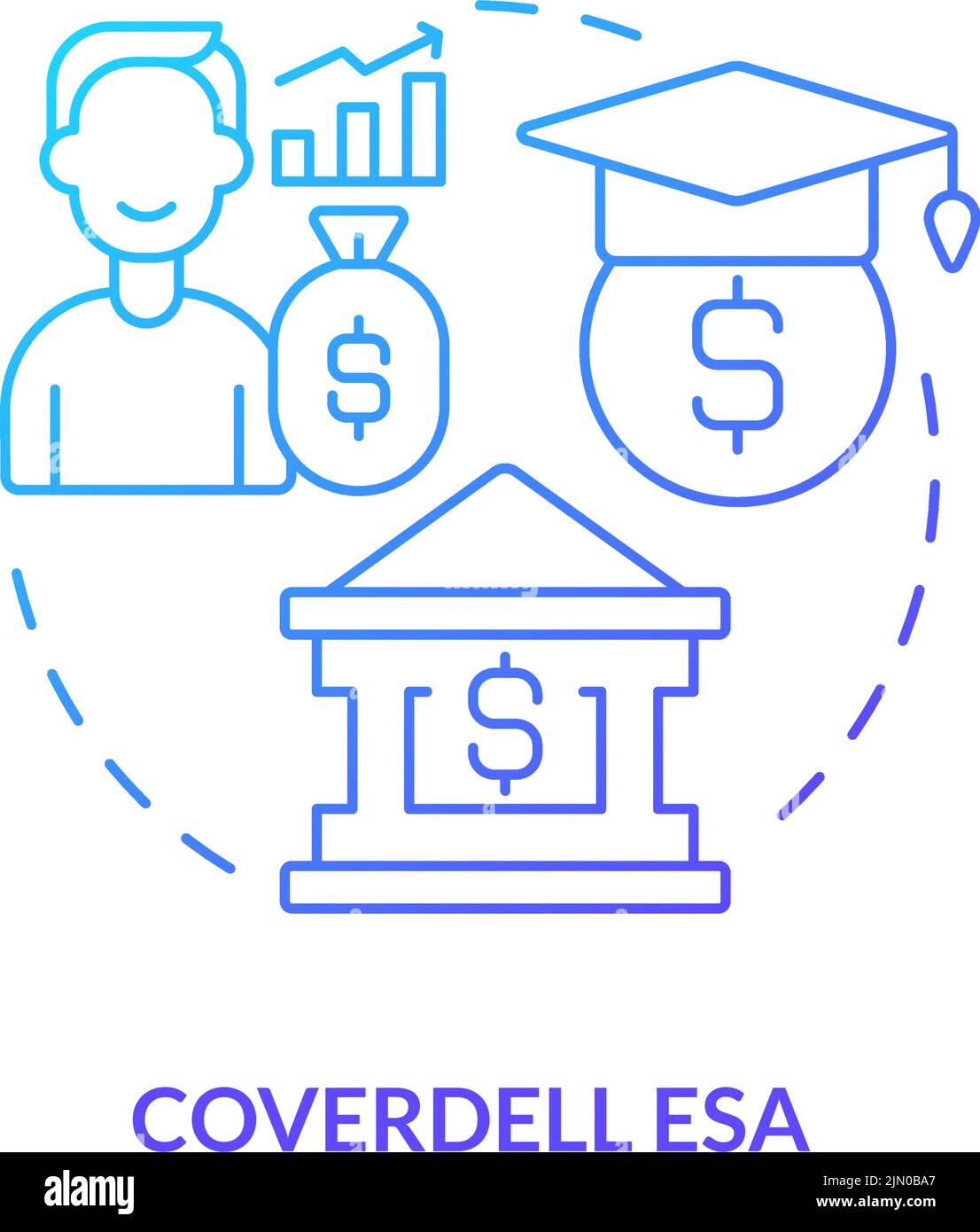Coverdell ESA blue gradient concept icon Stock Vector Image & Art - Alamy