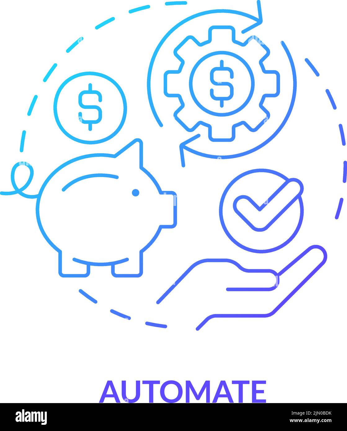 Automate blue gradient concept icon Stock Vector Image & Art - Alamy