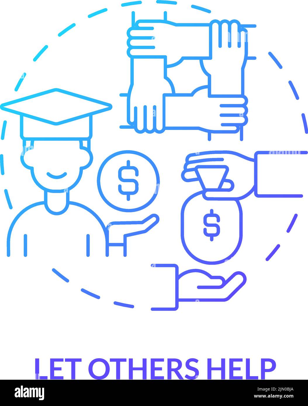 Help for others Stock Vector Images - Alamy