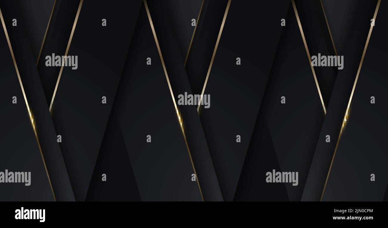 3D modern luxury banner template design black diagonal stripes pattern ...