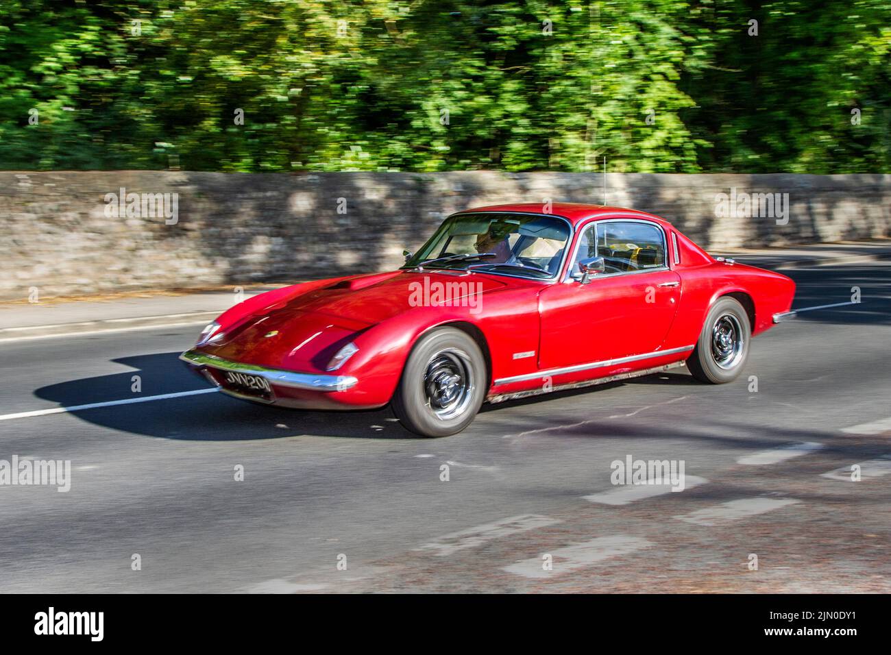 1968 60s sixties, red Lotus ELAN +2 1588cc British petrol sports car ...