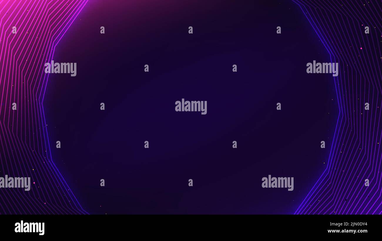 Abstract technology futuristic digital network circles neon lighting ...