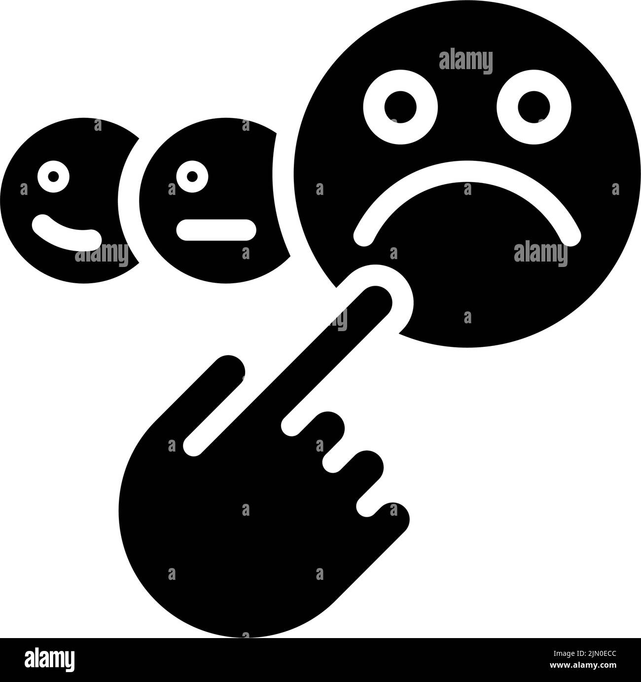 Negative feedback black glyph icon Stock Vector Image & Art - Alamy