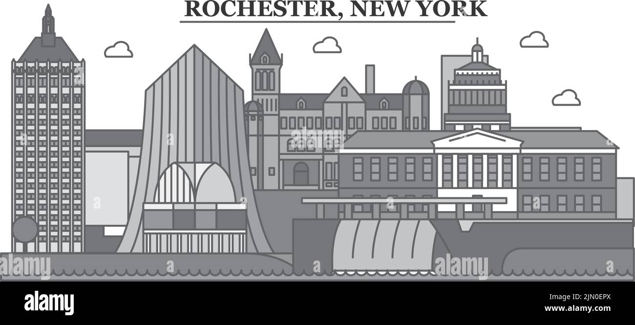 Rochester new york skyline illustration hi-res stock photography and ...