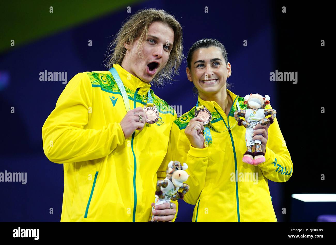 Australia's Cassiel Rousseau and Emily Boyd with their Bronze medals ...