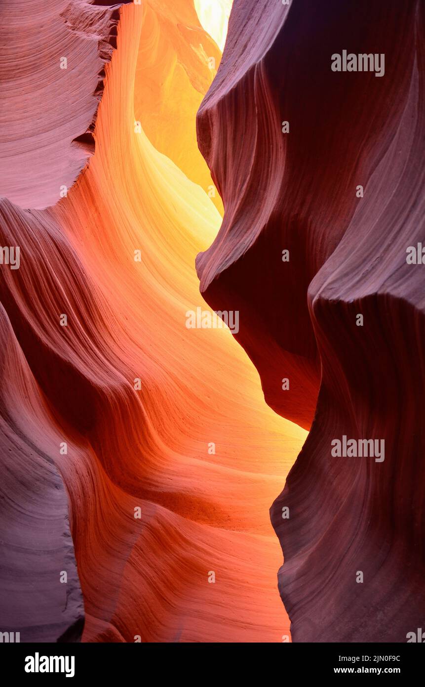 Iconic view of lower antelope canyon in Arizona, US Stock Photo - Alamy