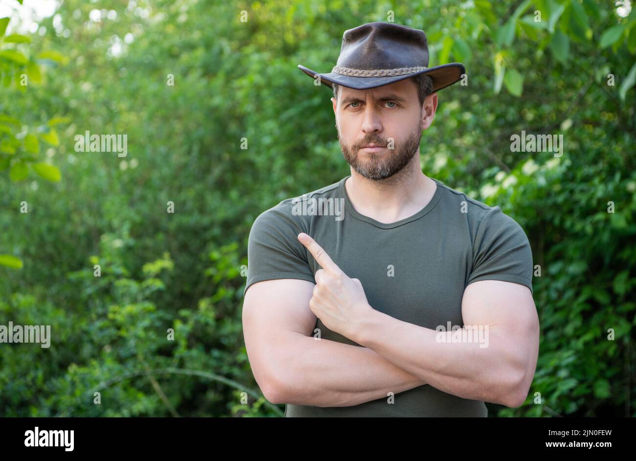 man wearing western hat. caucasian man in western cowboy hat. western ...