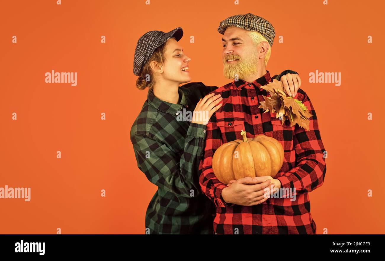 Work at fields. Harvest festival. Farmers market. Autumn mood. Fall ...