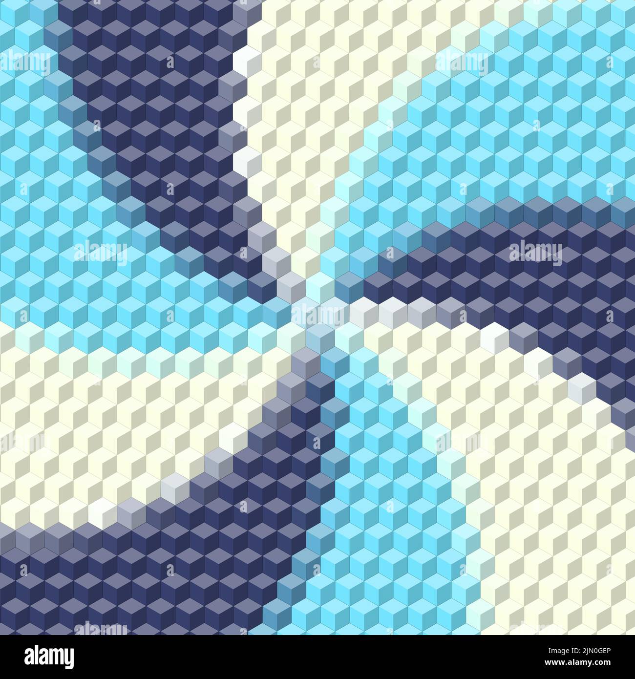 Illustration of Colorful isometric 3D cube with abstract multicolor ...