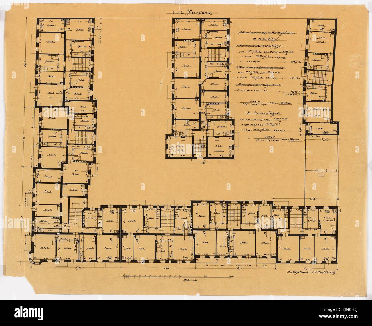 Messel Alfred (1853-1909), workers' homes in Berlin-Prenzlauer Berg ...