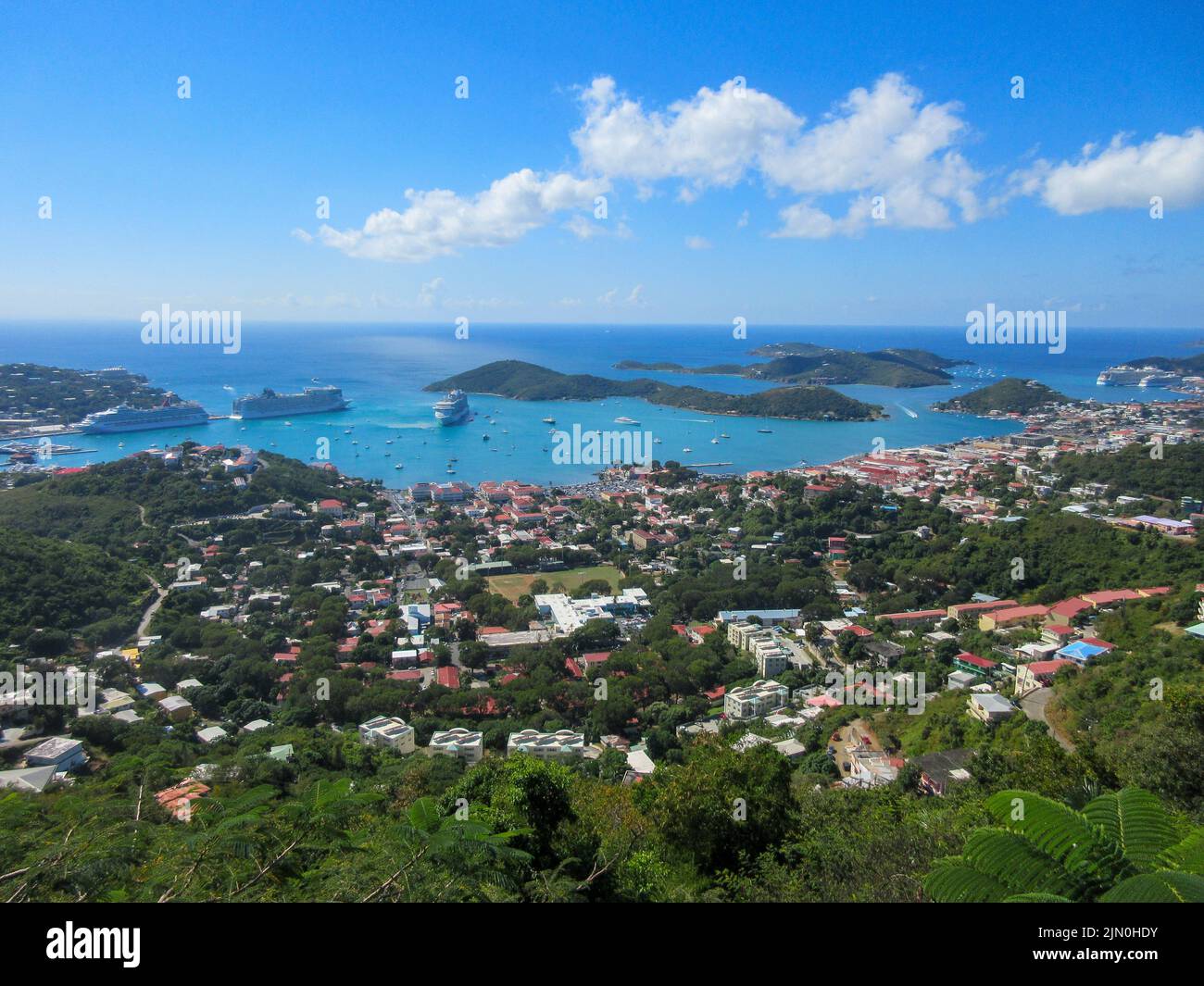 A breathtaking view of the coast in St. Thomas, US Virgin Islands Stock ...