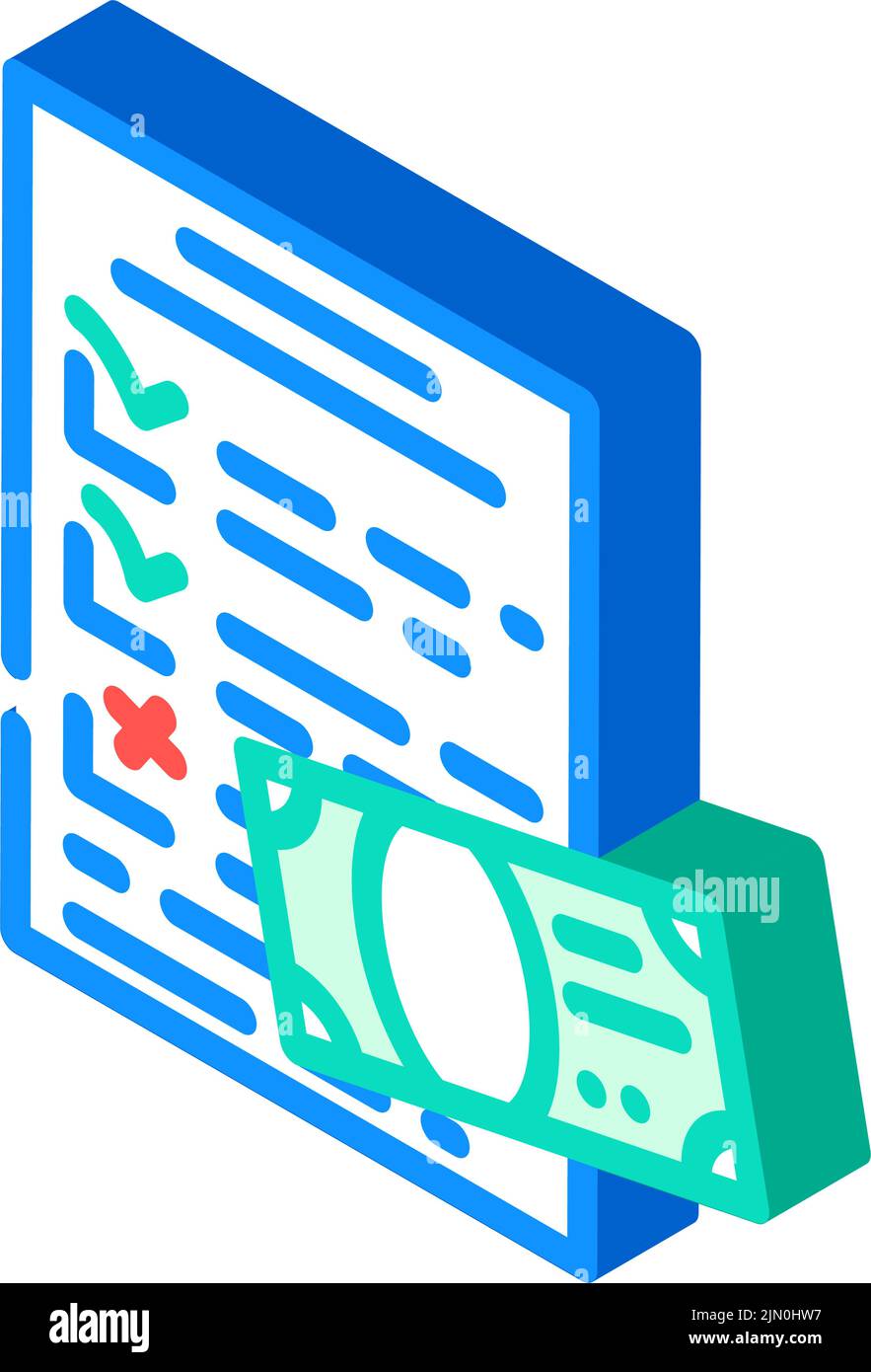 checklist check isometric icon vector illustration Stock Vector Image & Art - Alamy