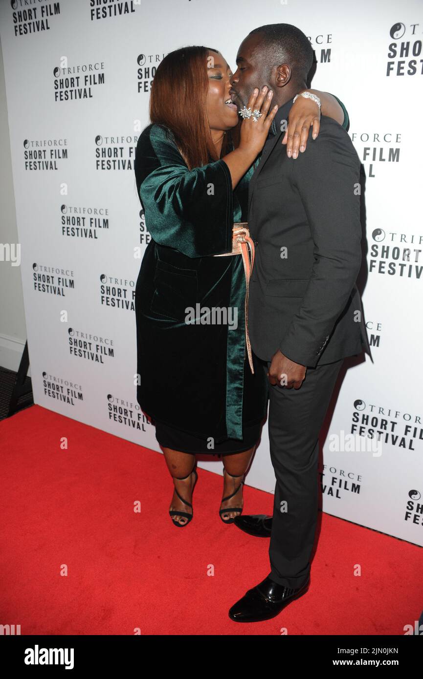 Chizzy Akudolu, Jimmy Akingbola at the Triforce Short Film Festival at ...