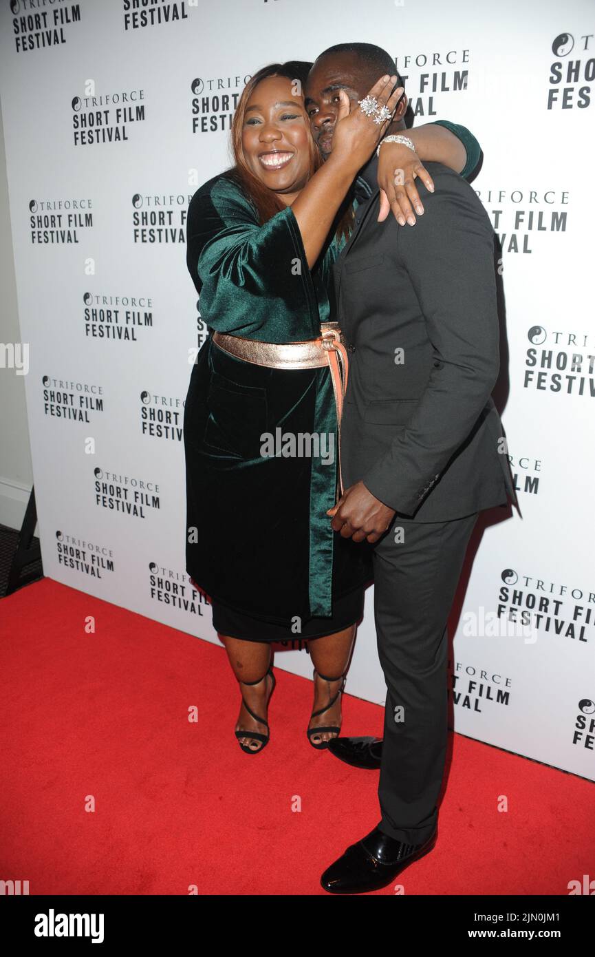 Chizzy Akudolu, Jimmy Akingbola at the Triforce Short Film Festival at ...