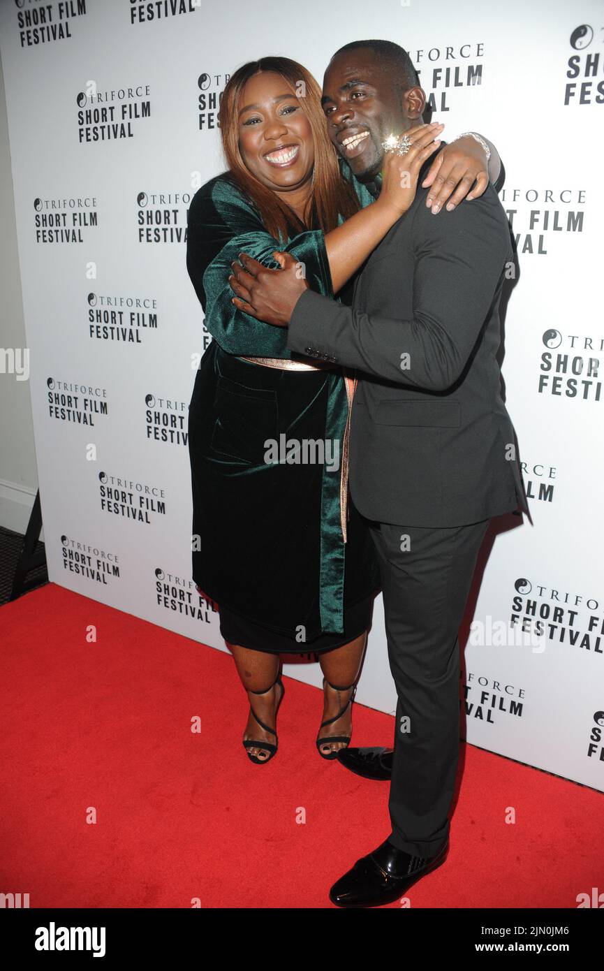 Chizzy Akudolu, Jimmy Akingbola at the Triforce Short Film Festival at ...