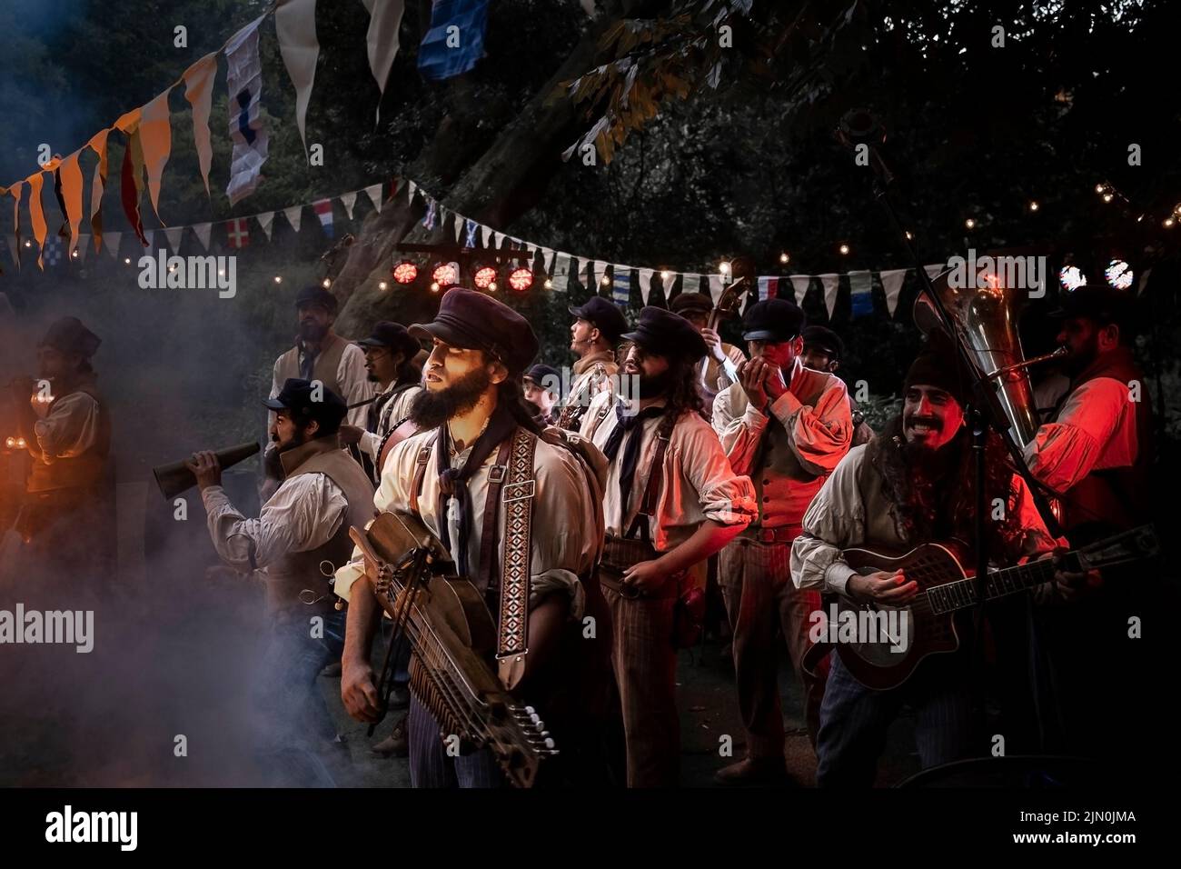The Old Time Sailors performing at Trebah Garden Amphitheatre in ...