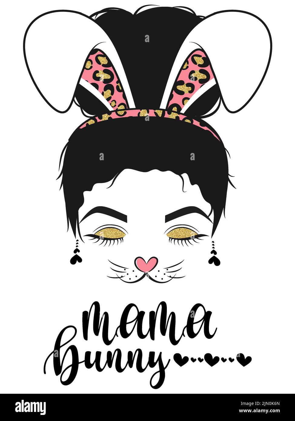 Messy bun hairstyle hi-res stock photography and images - Alamy