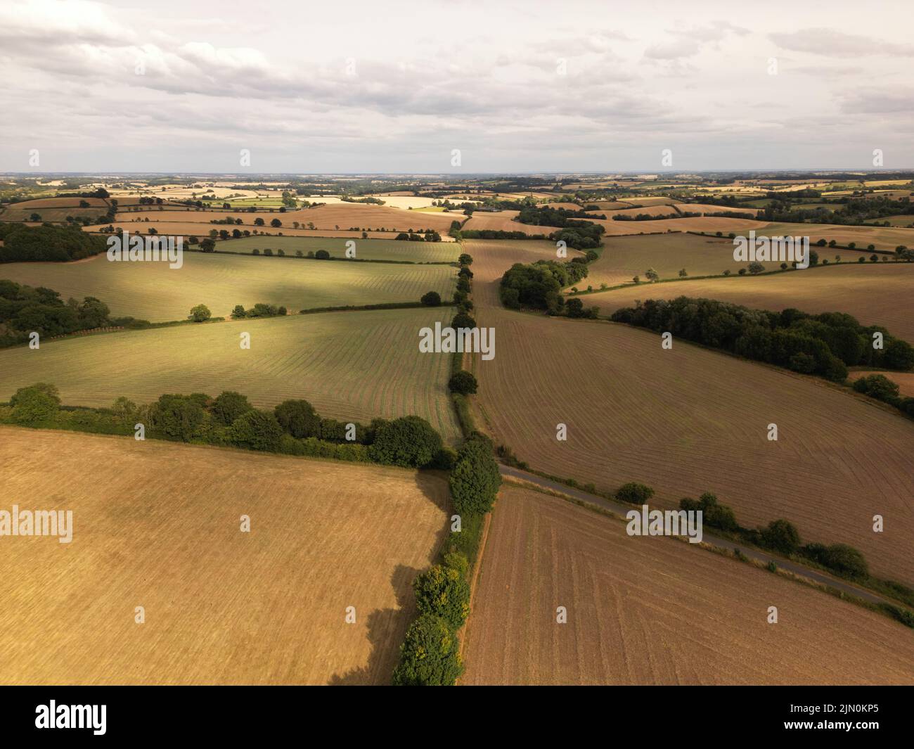 Salt Way roman road Aerial Photo. Swalcliffe Lea. Oxfordshire. England ...