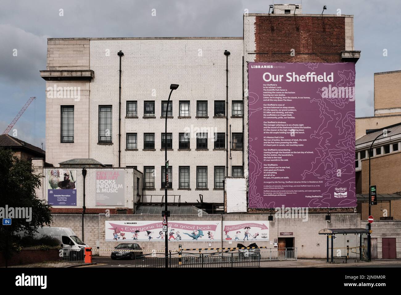 Side view of Sheffield Central Library on Arundel Gate with Our ...