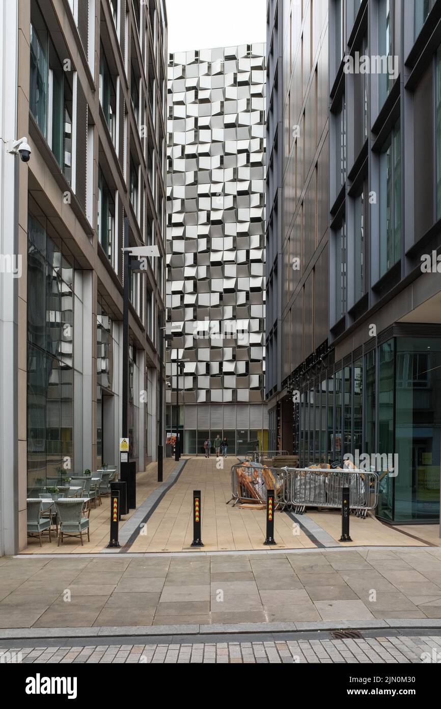 Q-Park multistorey car park in Sheffield sandwiched between other high ...