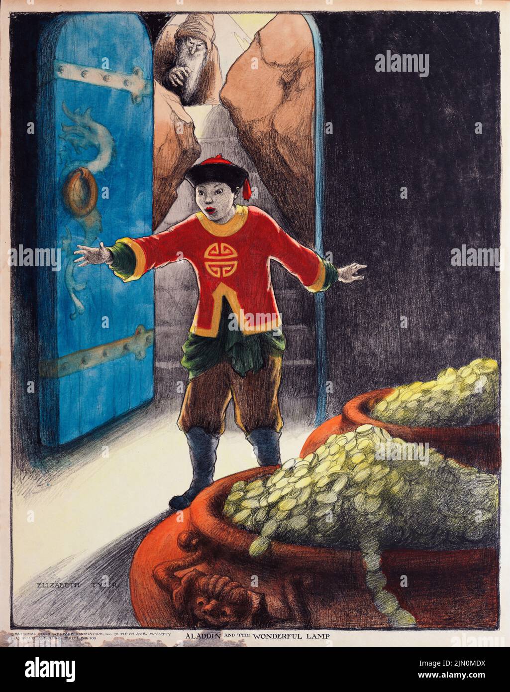 Aladdin And The Wonderful Lamp (1920) illustration by Elizabeth Tyler ...