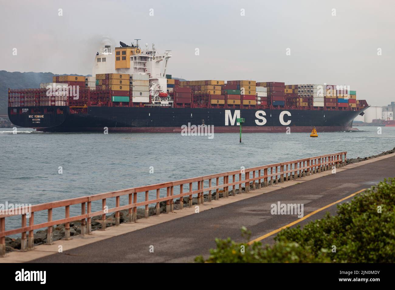 Arrival of a Container ship at Durban Port Stock Photo - Alamy
