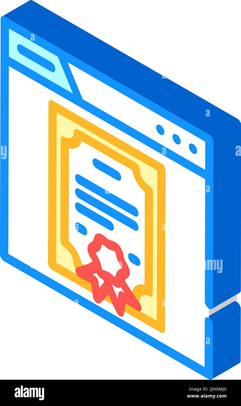 license document isometric icon vector illustration Stock Vector Image ...