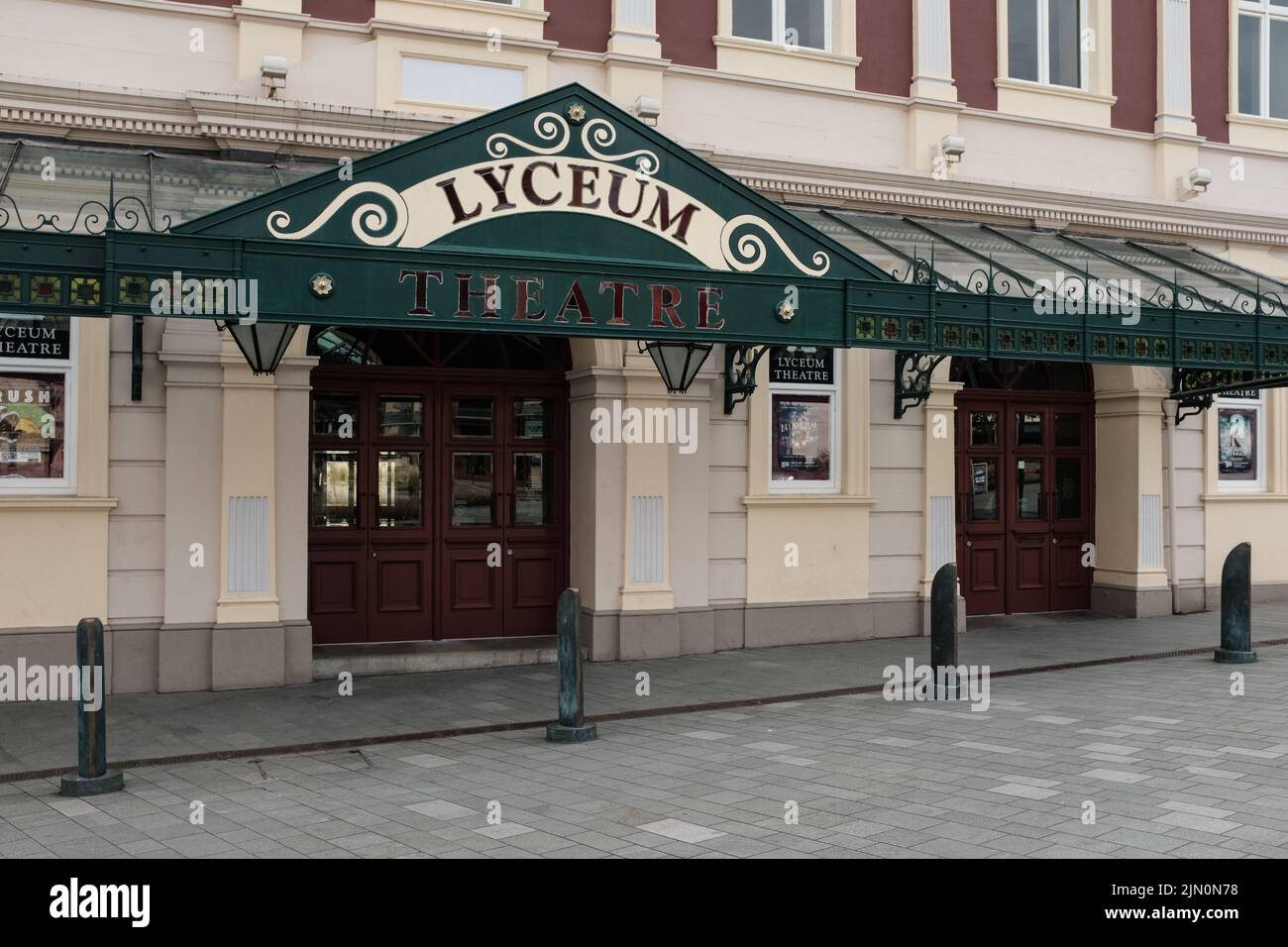 Close up front view of the Lyceum Theatre in Sheffield City Centre, UK ...