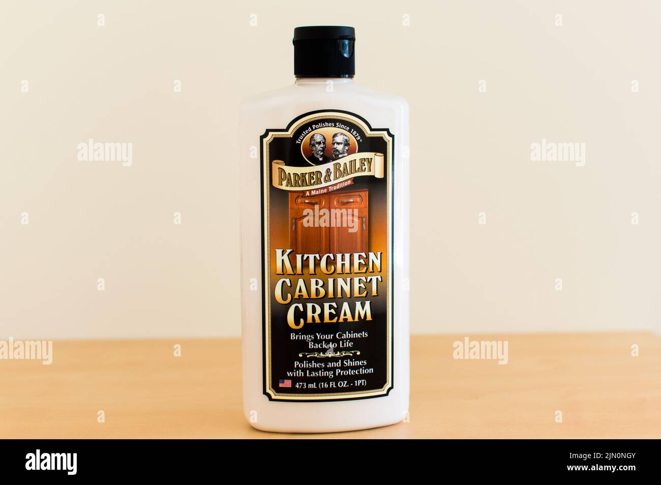 Kitchen Cabinet wax and polish by Parker and Bailey Stock Photo - Alamy
