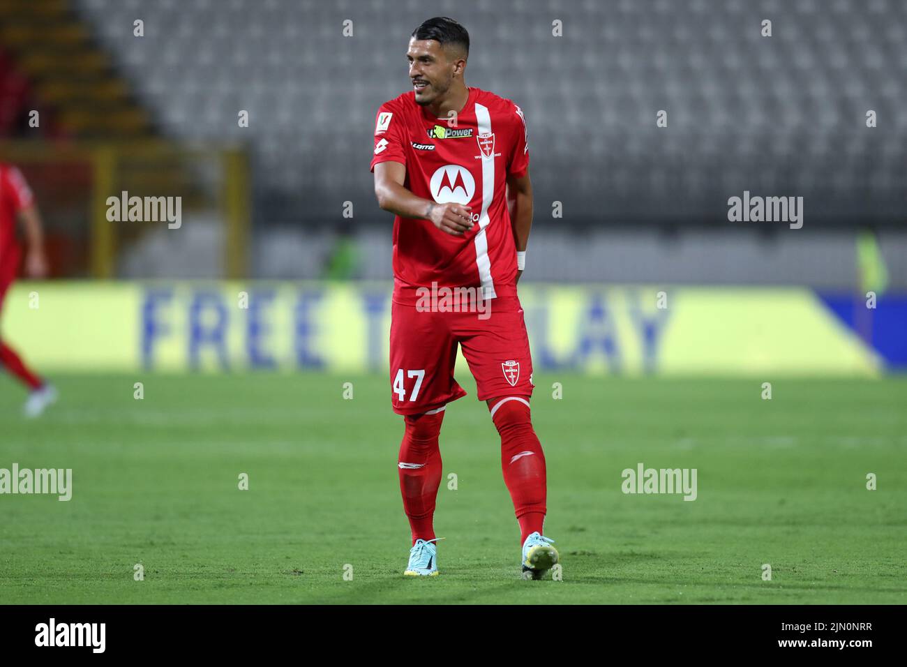 Dany Mota of Ac Monza looks on during the Coppa Italia match beetween ...
