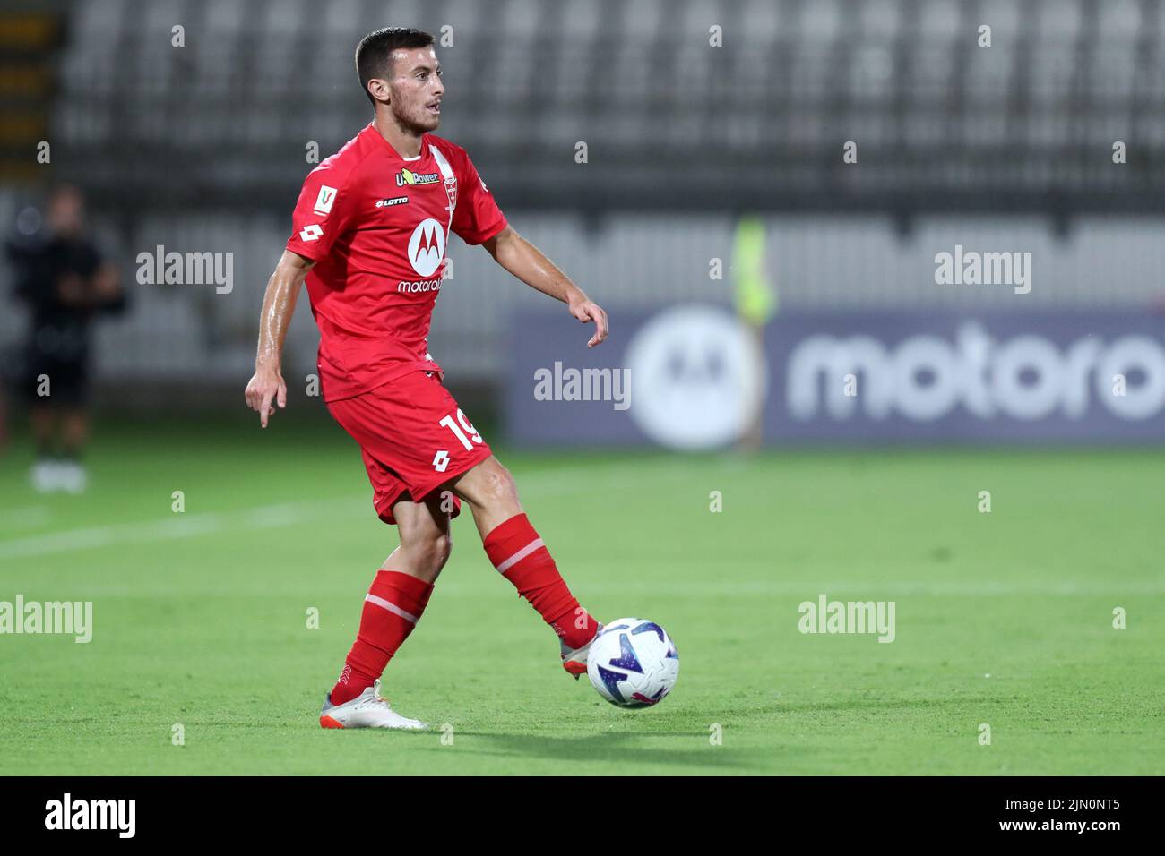 Samuele Birindelli of Ac Monza controls the ball during the Coppa ...