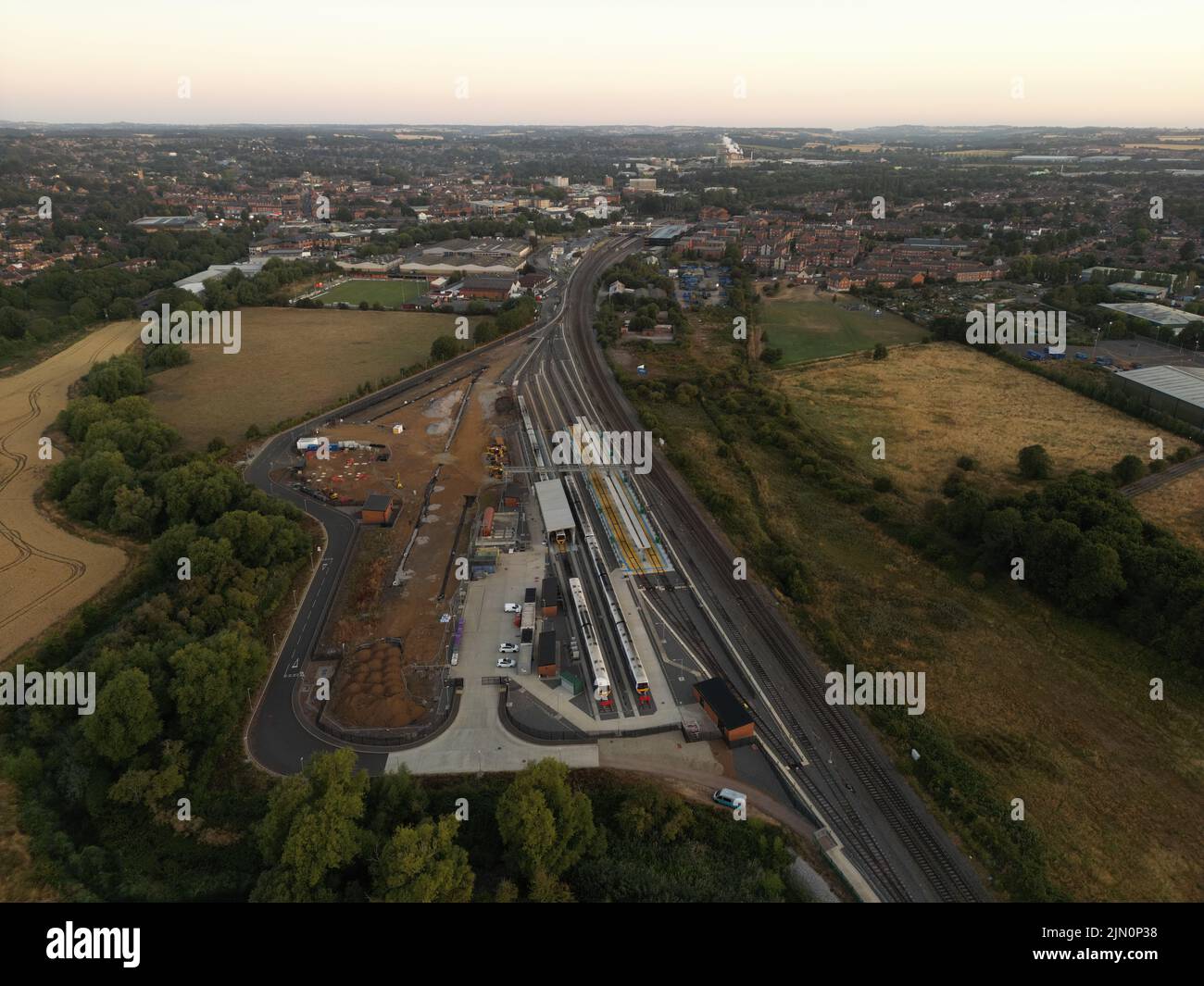 Cherwell Valley Line National Rail aerial photo. Banbury. Oxfordshire ...