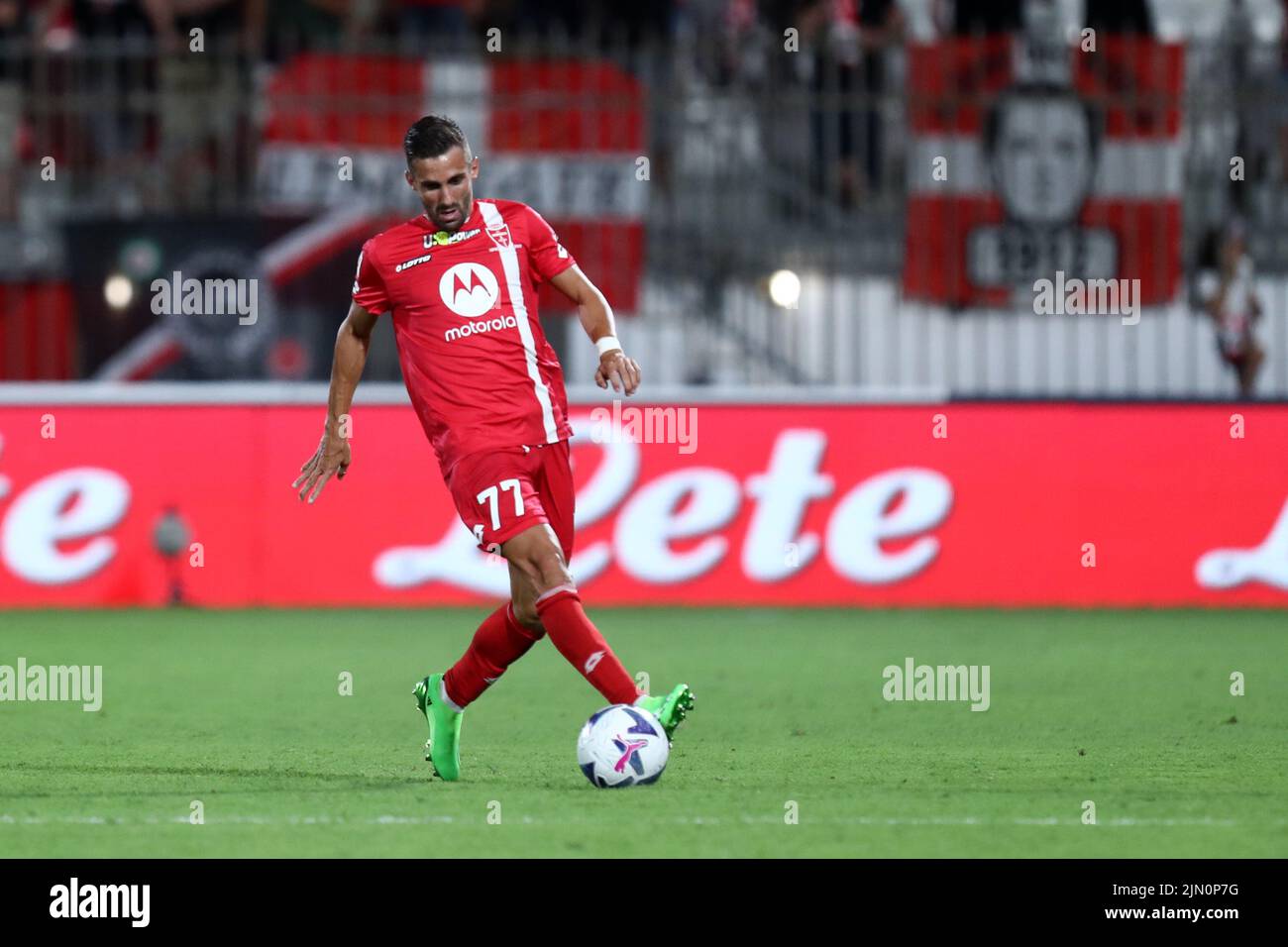 Marco D'Alessandro of Ac Monza controls the ball during the Coppa ...