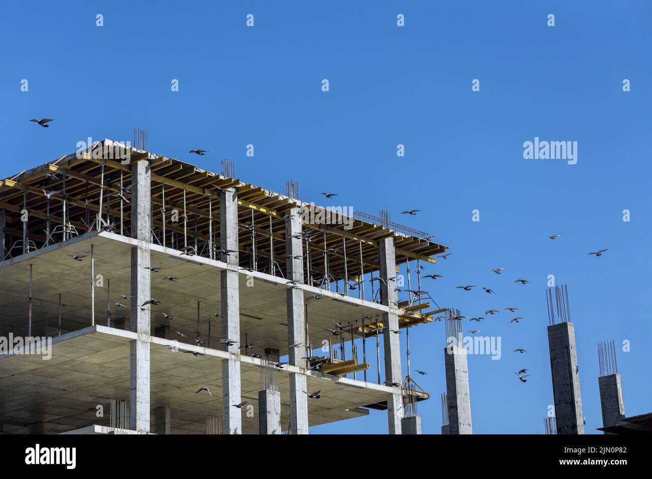 As part of the construction of a multi-story apartment building, work ...