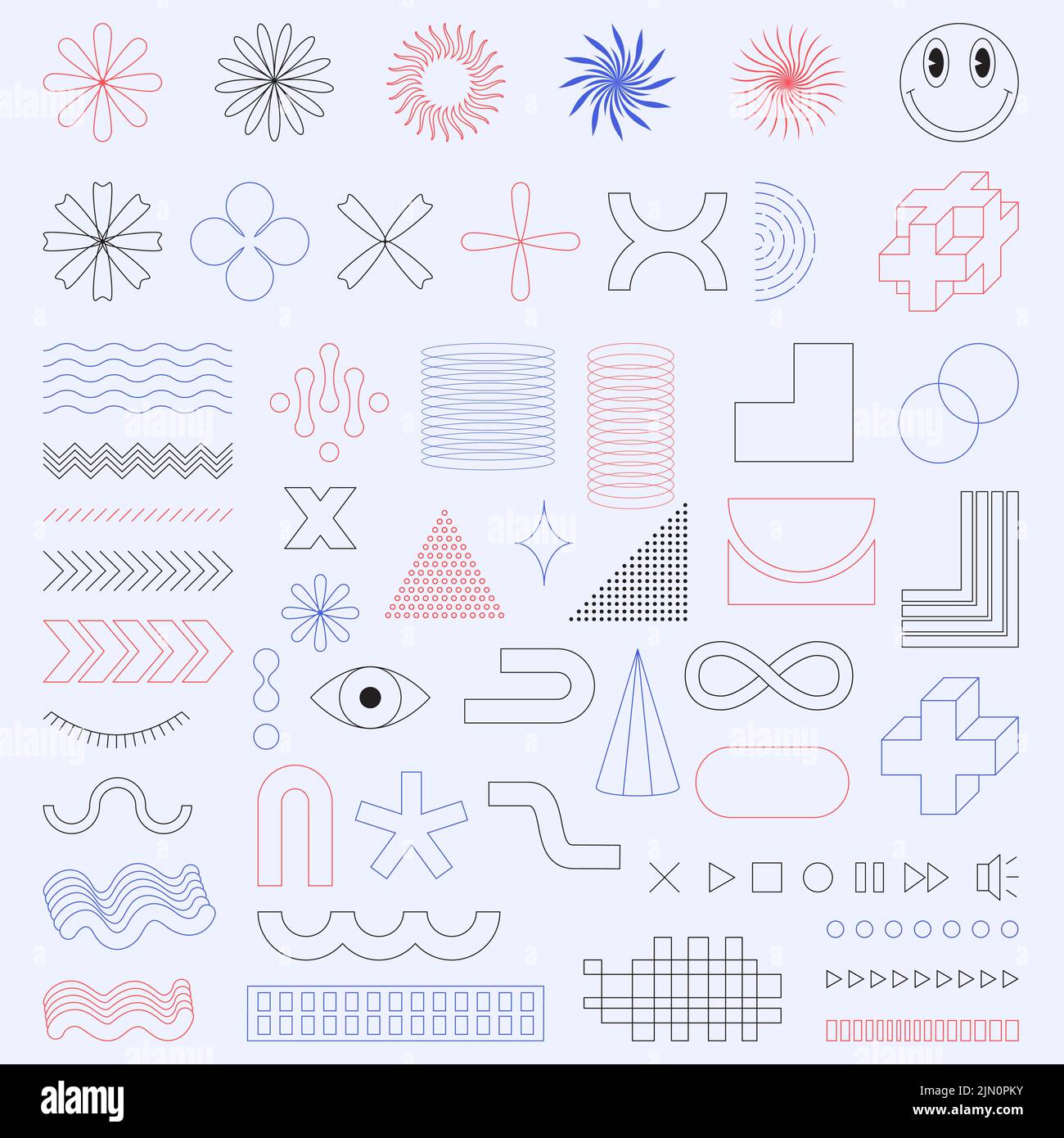 Visual design linear icons Stock Vector Images - Alamy