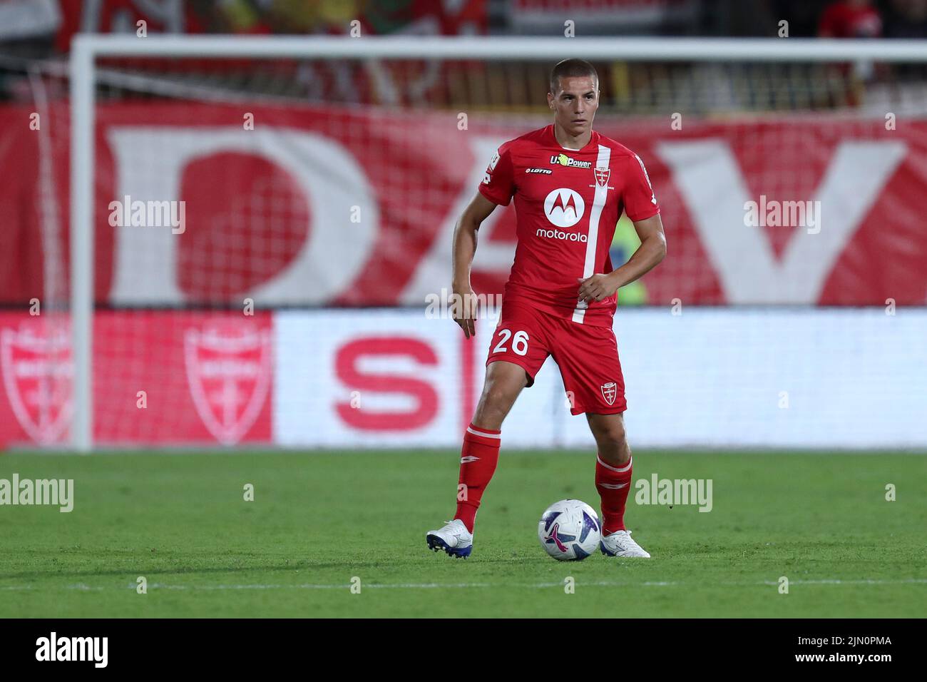 Valentin Antov of Ac Monza controls the ball during the Coppa Italia ...