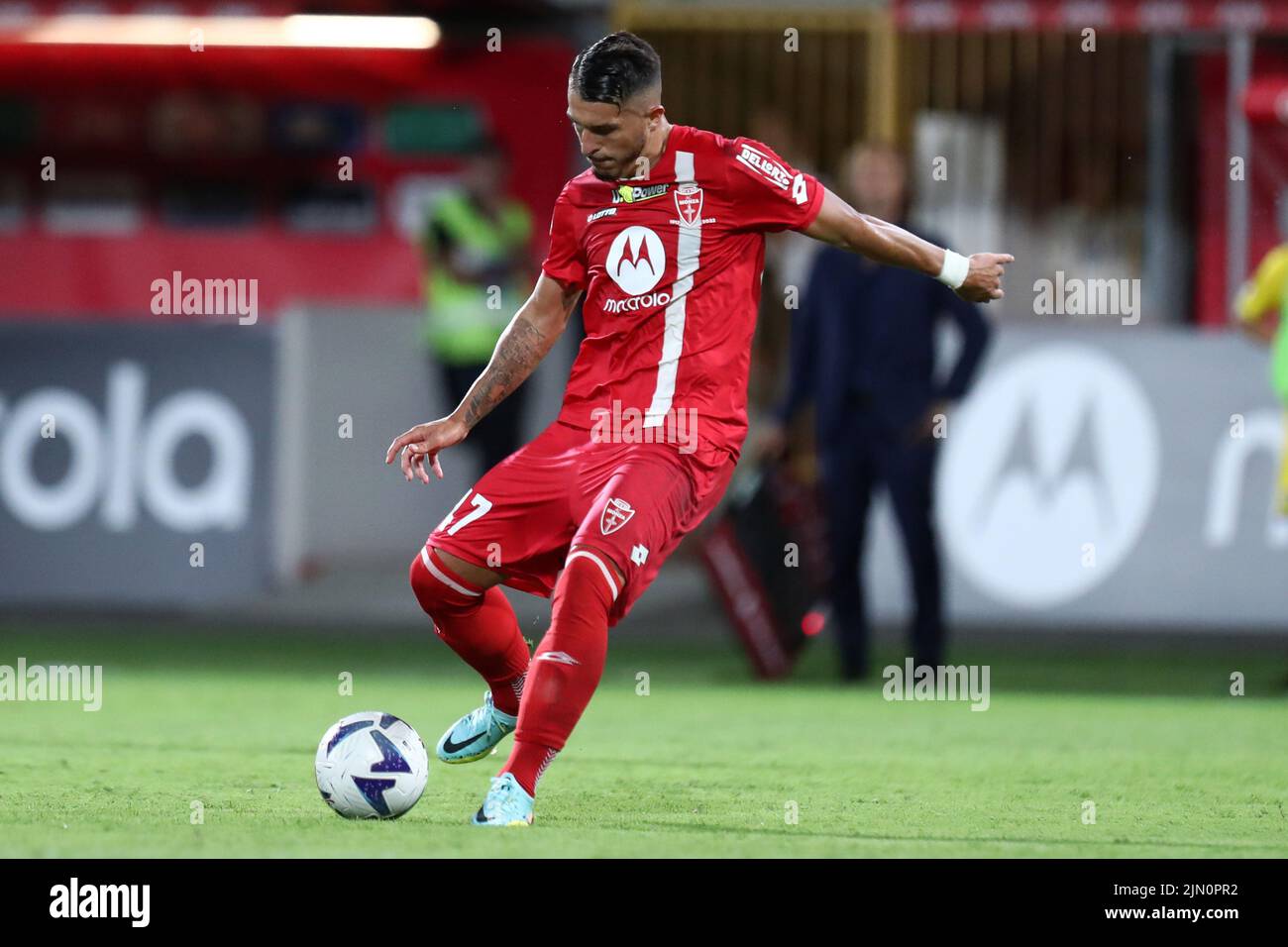 Dany Mota of Ac Monza controls the ball during the Coppa Italia match ...