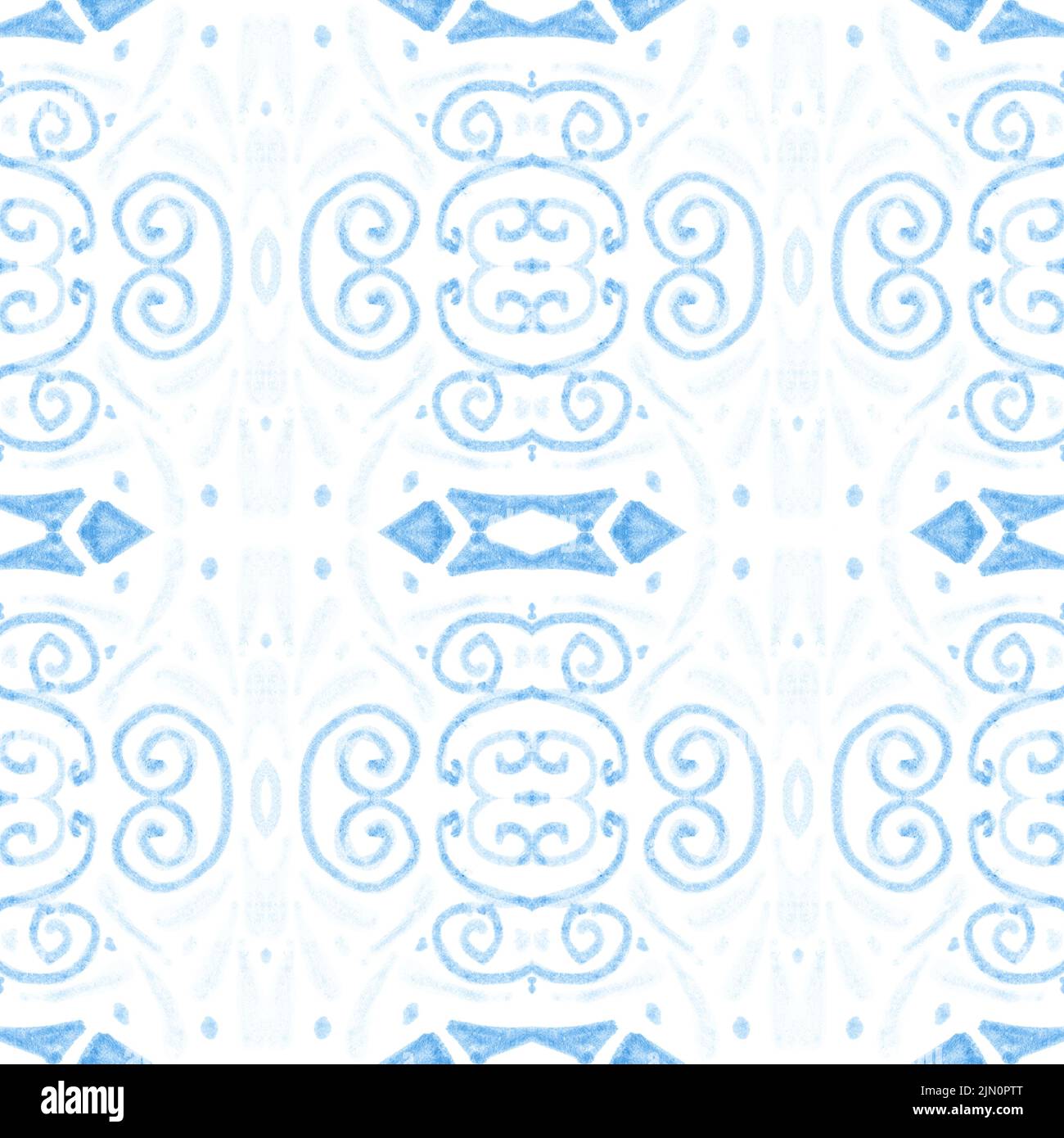 Vintage blue ceramic. Watercolor portugal texture. Azulejo portuguese ...