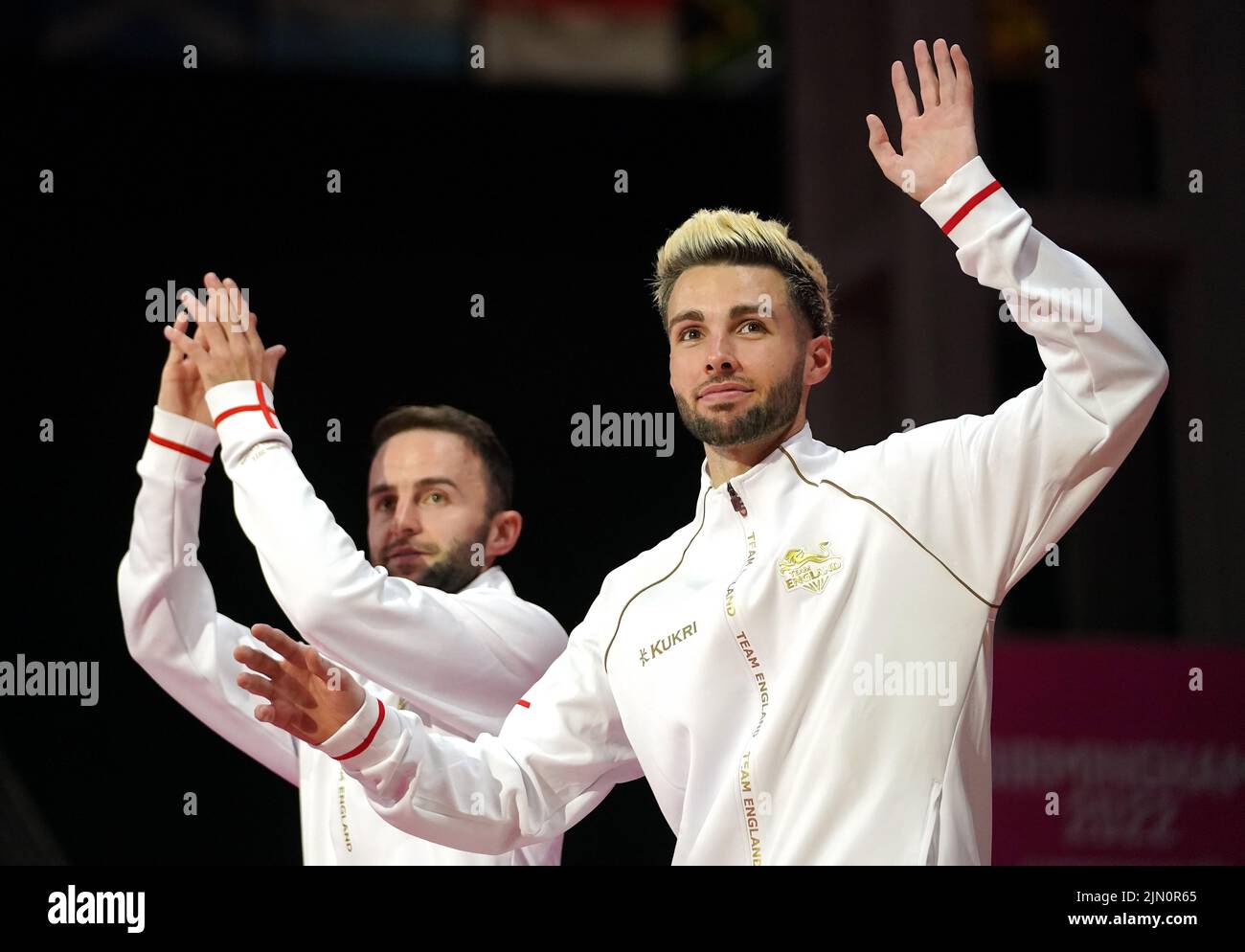 England's Ben Lane and Sean Vendy after winning silver in the Men's ...