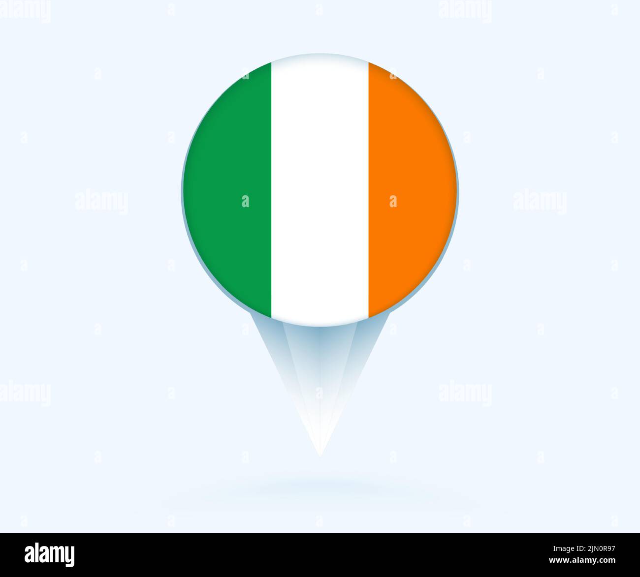 Irish country flag pin map marker hi-res stock photography and images ...