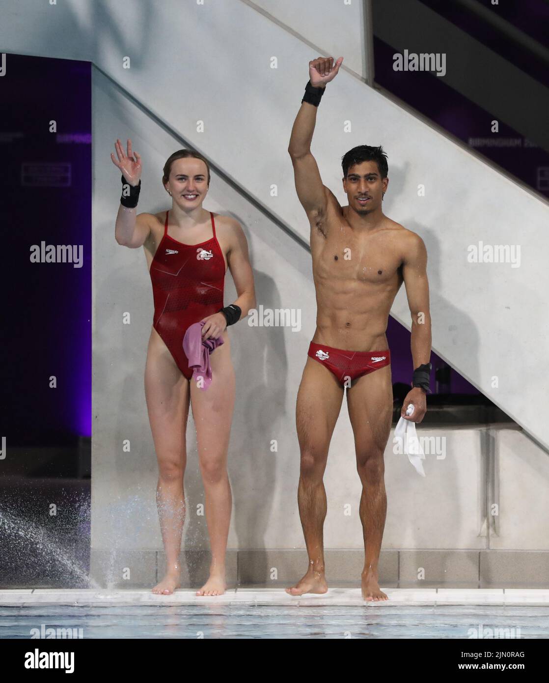 Smethwick Uk 8th Aug 2022 Lois Toulson And Kyle Kothari Of England