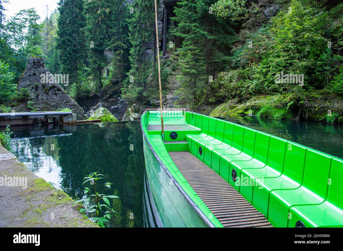 ***2013 FILE PHOTO*** The ferry on the Wild Gorge on the Kamnitz River ...