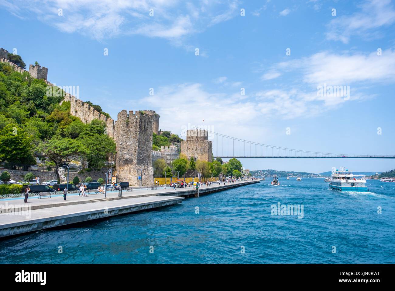 Istanbul, Turkey - May 29, 2022: Rumeli Hisari castle, the Bosphorus ...