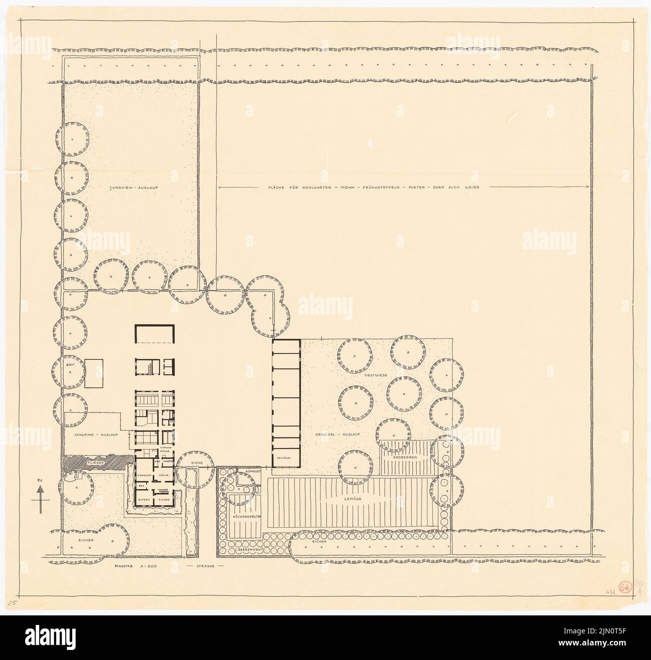 N.N., farm garden at a Berghof in the single position (without date ...