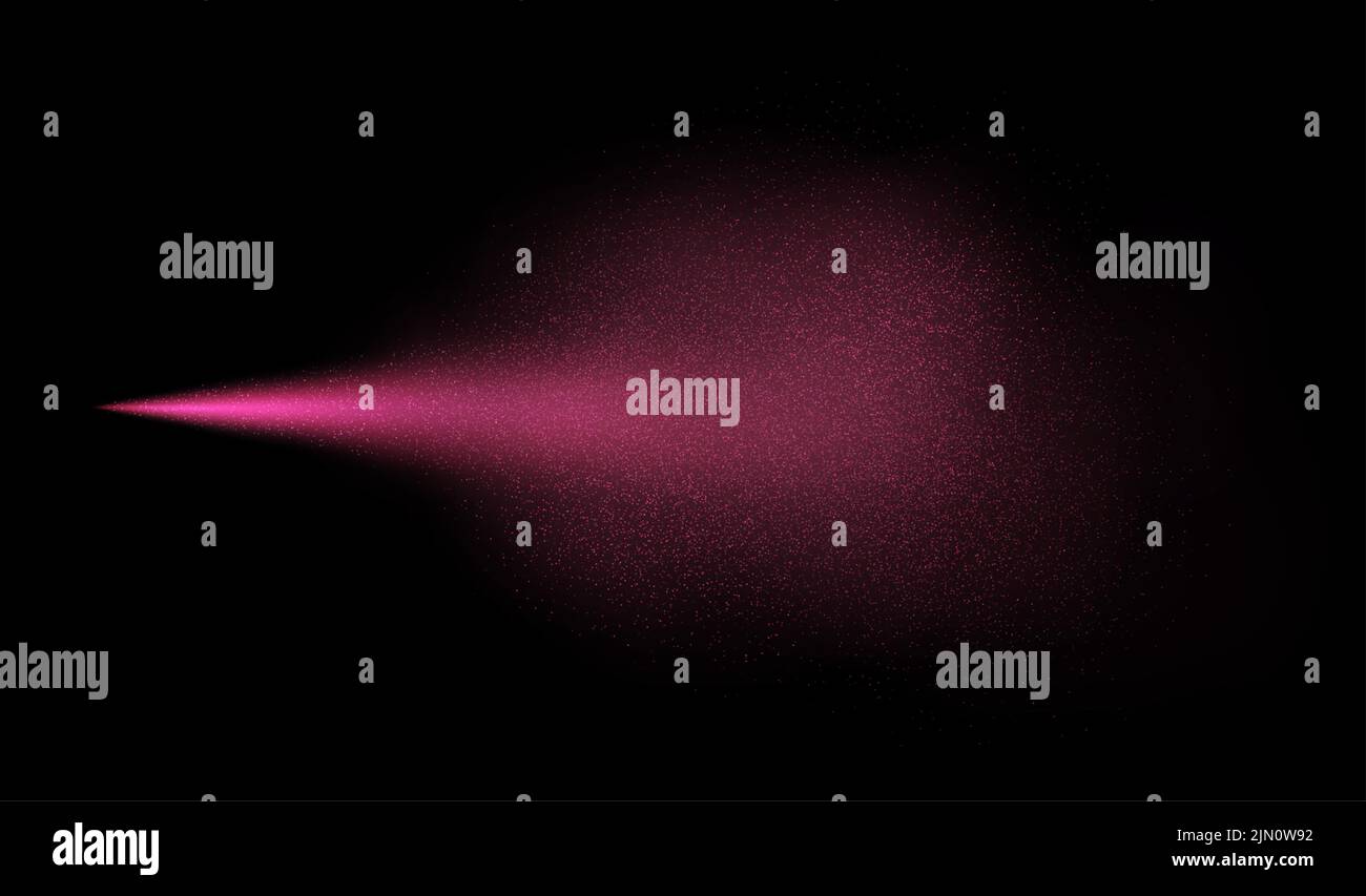 Pink spray mist with glitter particles, fashion shimmer freshener with ...