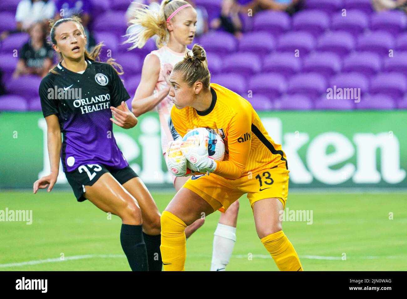 Orlando, Florida, USA, August 7, 2022, Angel City FC Goalkeeper Dijana ...