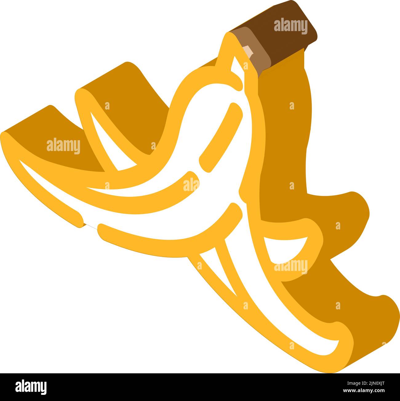banana peel slippery isometric icon vector illustration Stock Vector ...