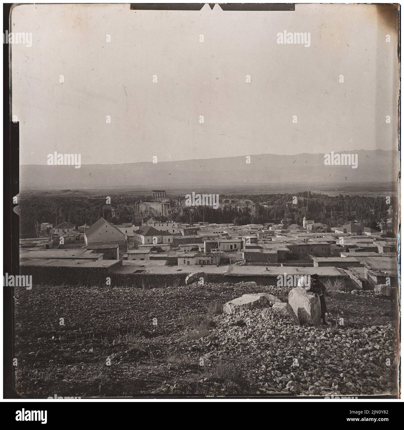 Black white landscape ruins Cut Out Stock Images & Pictures - Alamy