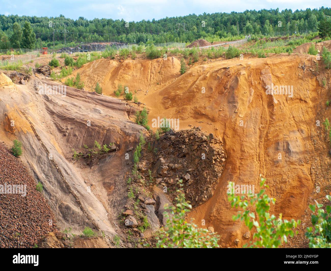 Falun Copper Mine the World Heritage with orange mountain visible and ...