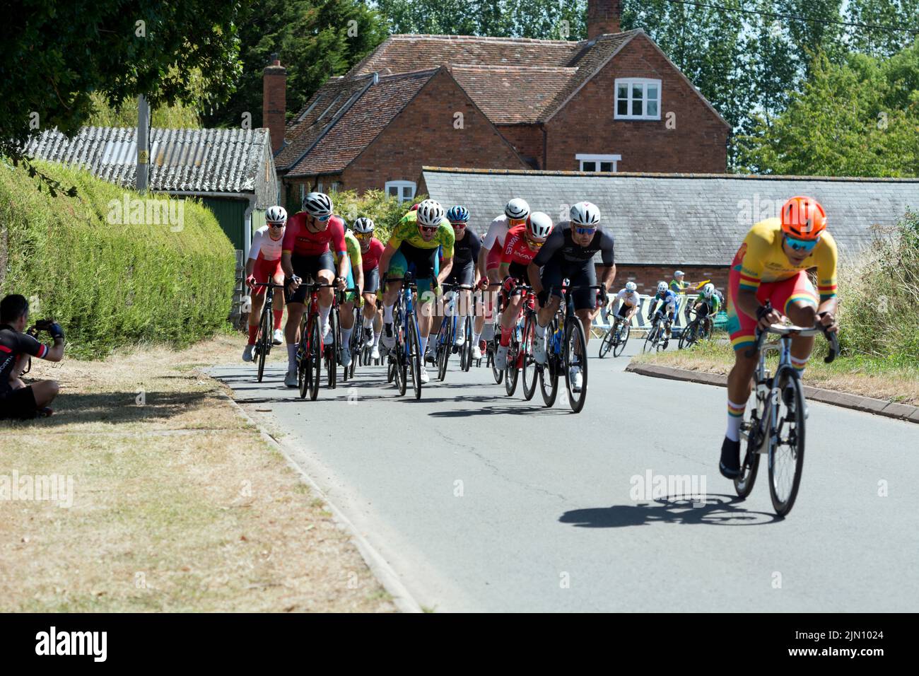 The 2022 Commonwealth Games men`s cycling road race, Budbrooke village ...